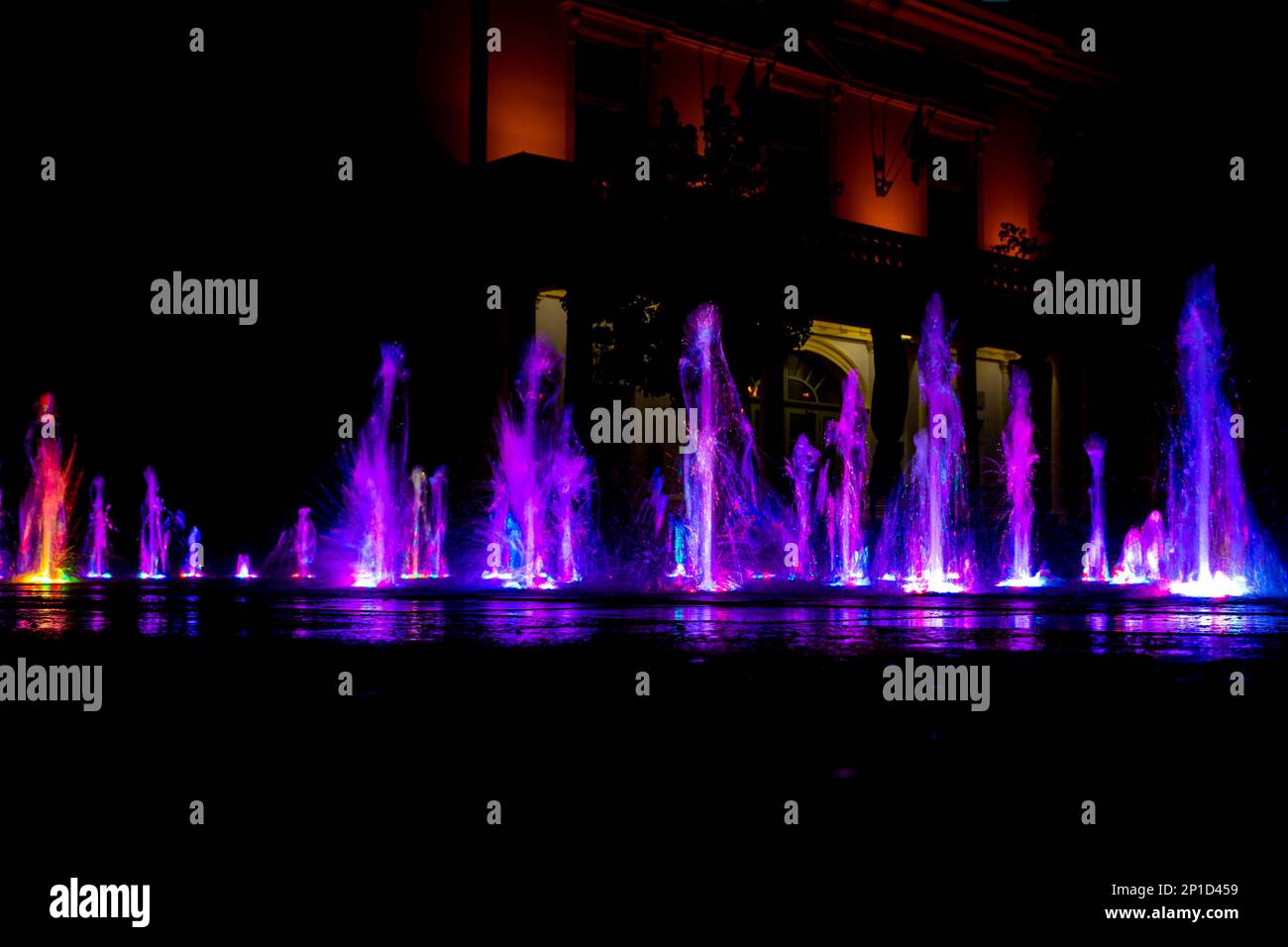 Colored water fountain hi-res stock photography and images - Alamy