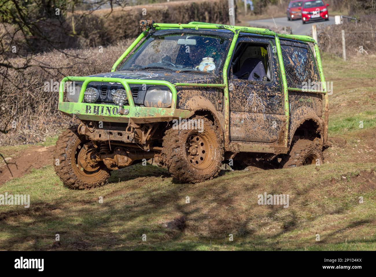 February 2023 - Suzuki 4x4 with an external cage taking part in an ADWC ...