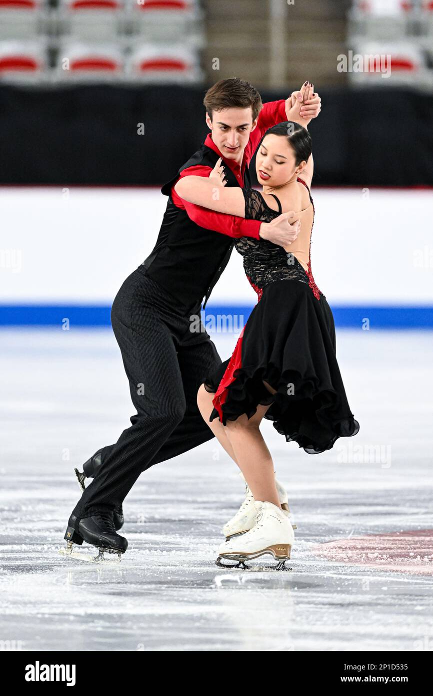 Athena Faith ROBERTS & Eric ALIS (ESP), during Junior Ice Dance Rhythm ...
