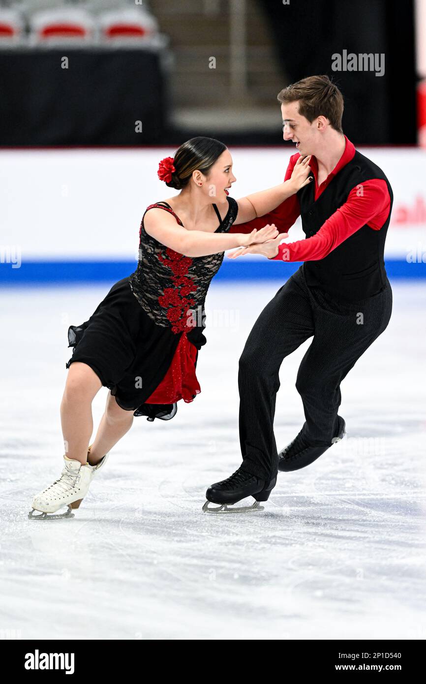Athena Faith ROBERTS & Eric ALIS (ESP), during Junior Ice Dance Rhythm ...