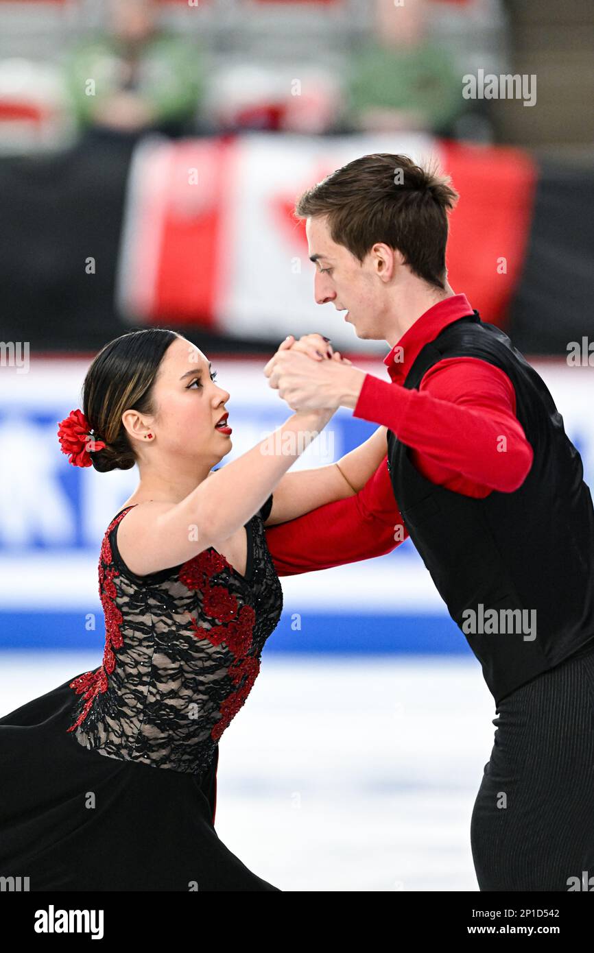 Athena Faith ROBERTS & Eric ALIS (ESP), during Junior Ice Dance Rhythm ...