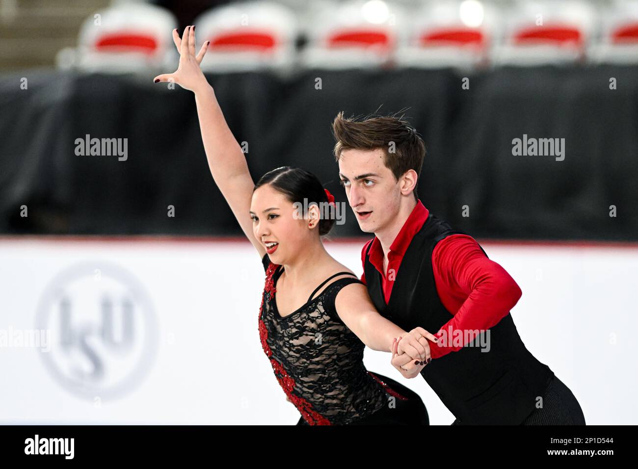 Athena Faith ROBERTS & Eric ALIS (ESP), during Junior Ice Dance Rhythm ...
