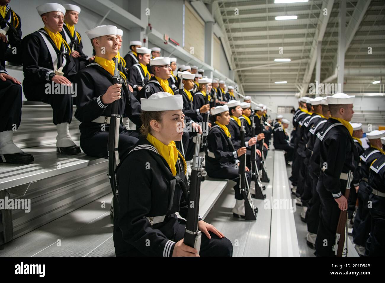 Pass in Review at U.S. Navy Recruit Training Command. More than 40,000 ...