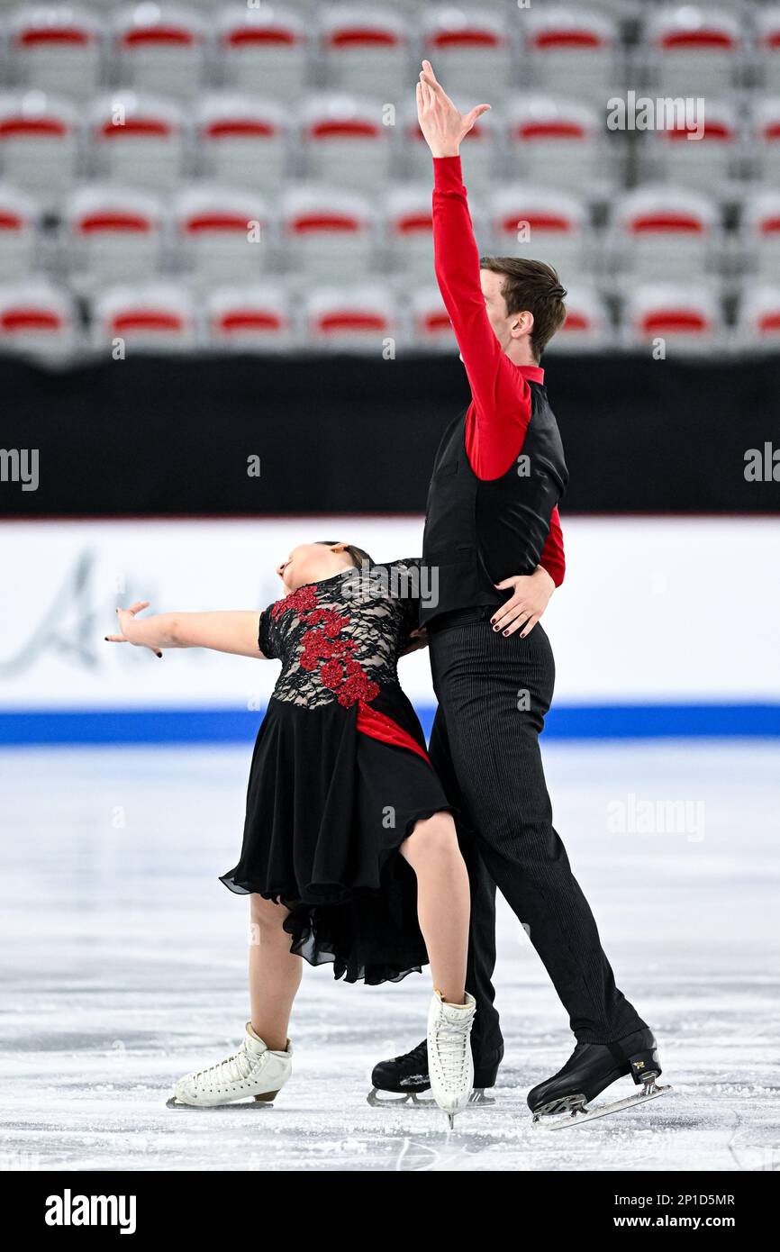Athena Faith ROBERTS & Eric ALIS (ESP), during Junior Ice Dance Rhythm ...
