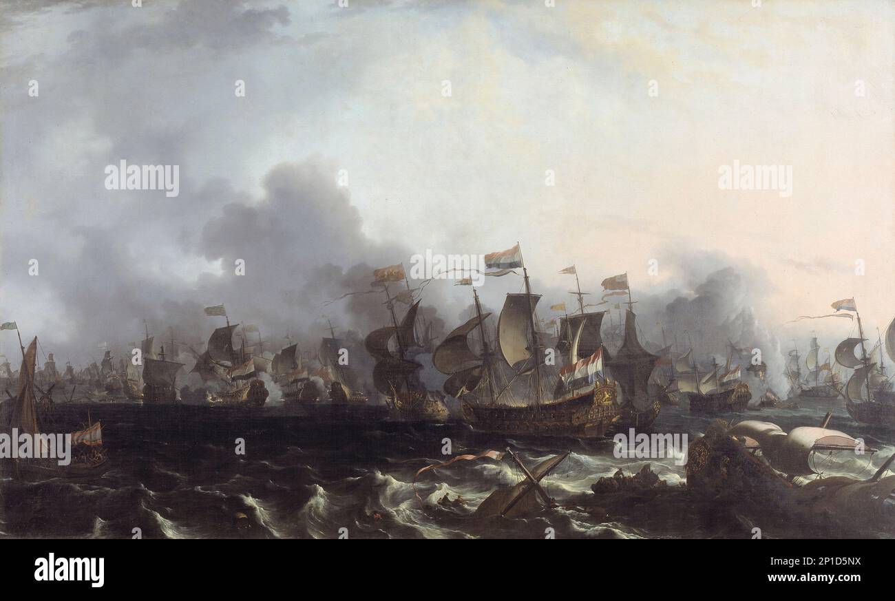 The Four Day's Battle, 11-14 June 1666, 1666-1708 Stock Photo - Alamy