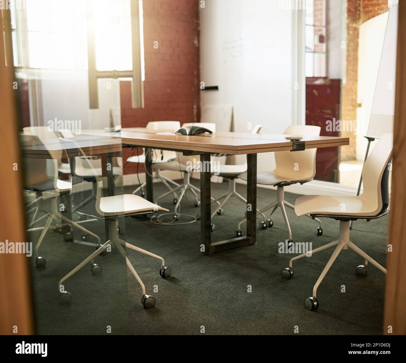 Where ideas happen. Shot of a modern office with no people inside Stock ...