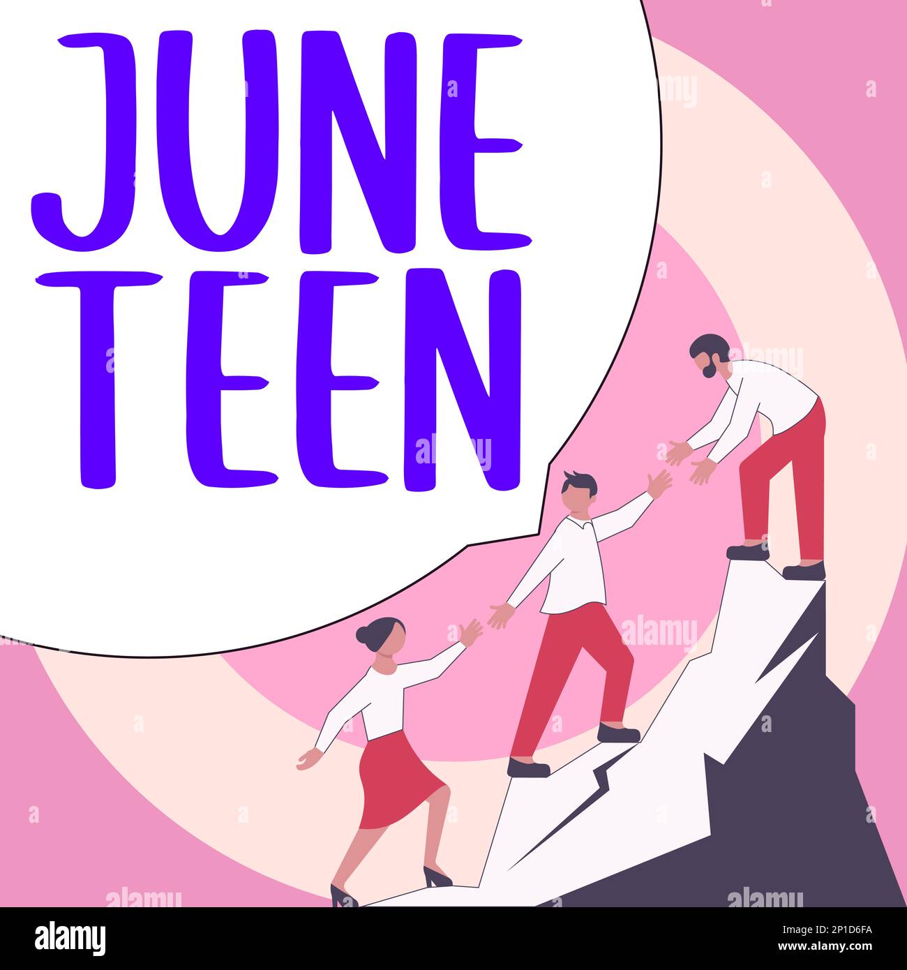 Conceptual caption June Teen. Word Written on legal holiday in the ...