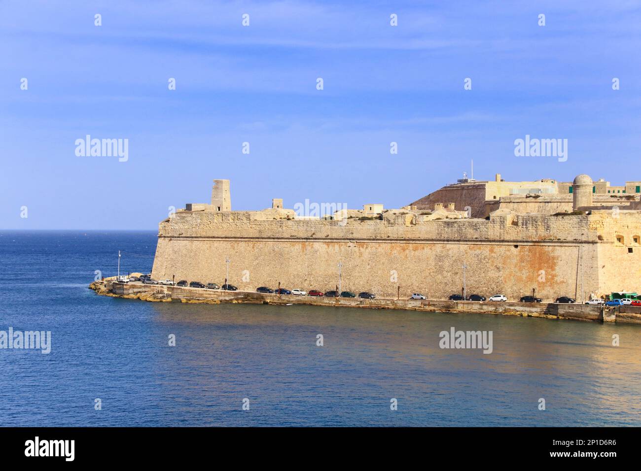 Valletta Malta, view to Fort St. Elmo Stock Photo - Alamy