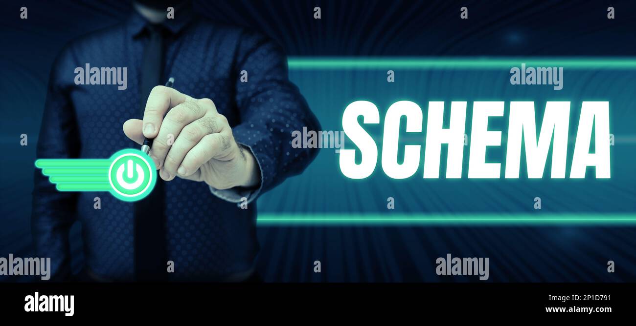 Handwriting text Schema. Business idea representation of plan or theory ...