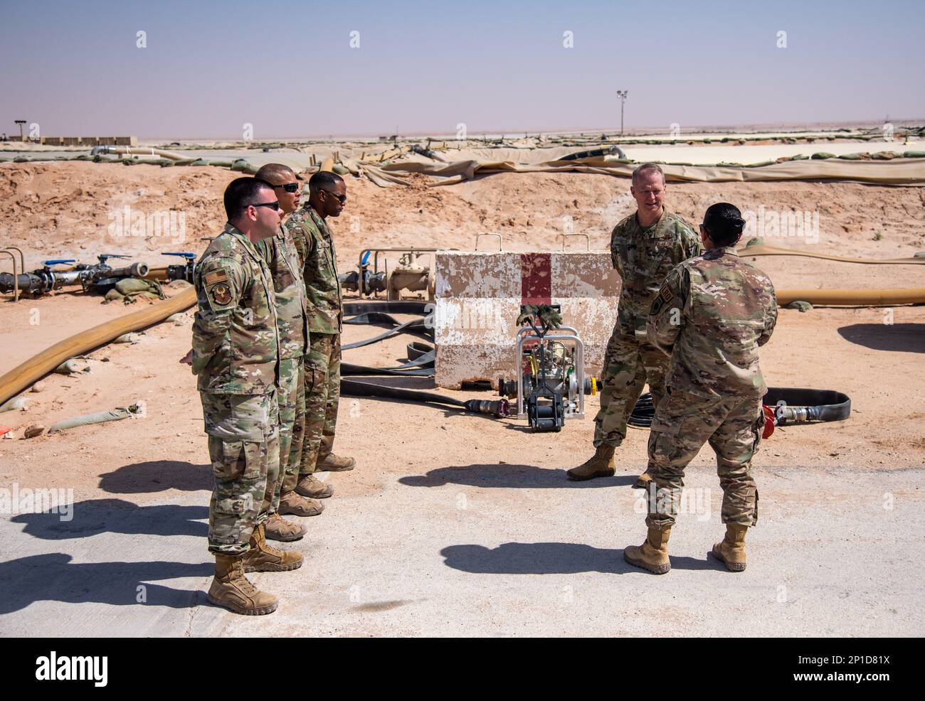 U.S. Air Force Maj. Cynthia Lete, right, 378th Expeditionary Logistics ...