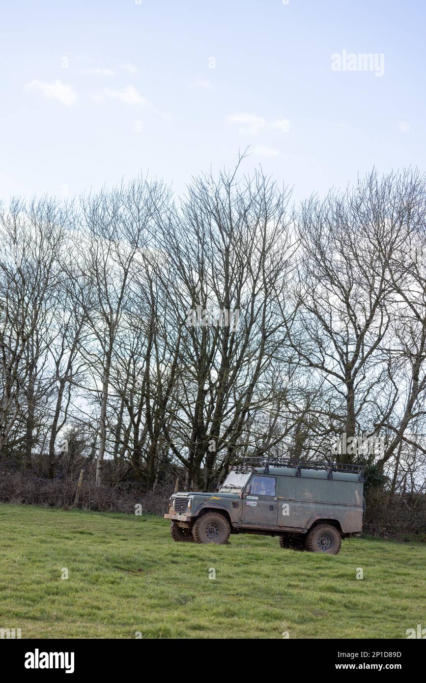 February 2023 - Land Rover Defender 90 taking part in an ADWC off road ...