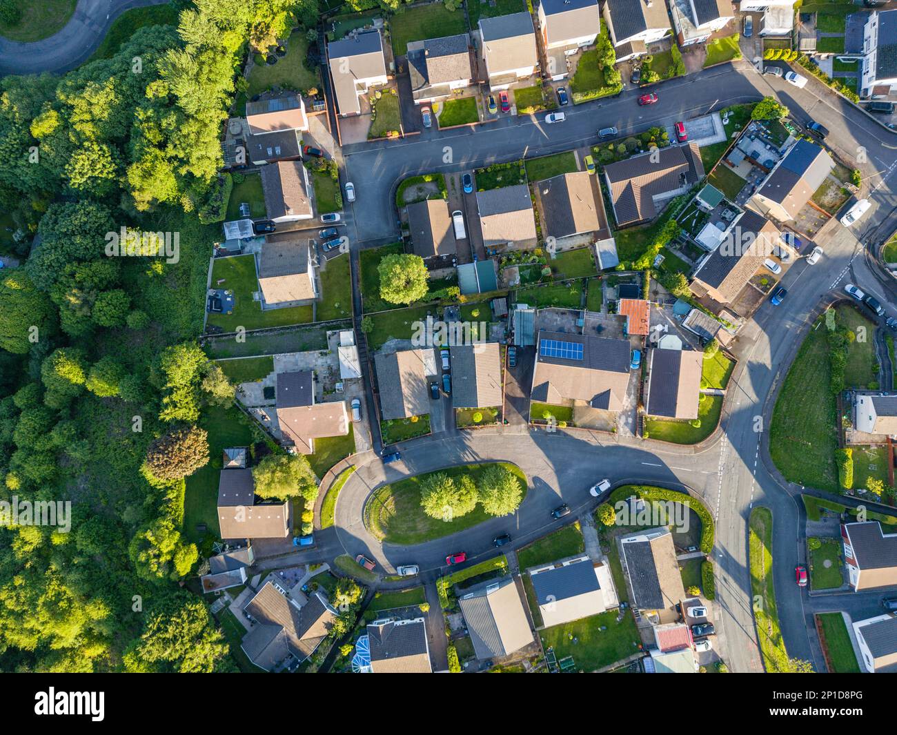 Top view streets houses hi-res stock photography and images - Alamy