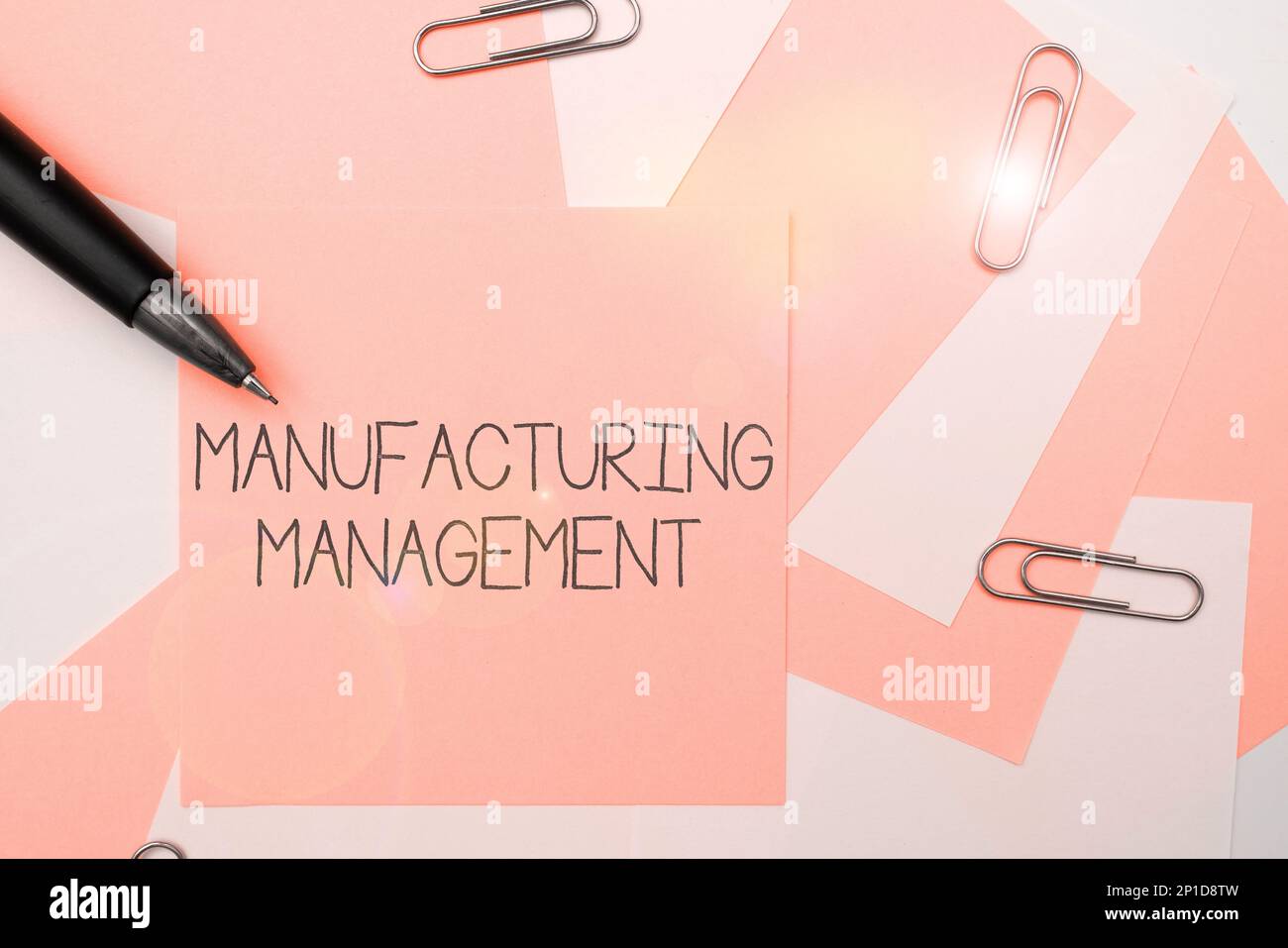 Sign displaying Manufacturing Management. Business idea methods used to ...