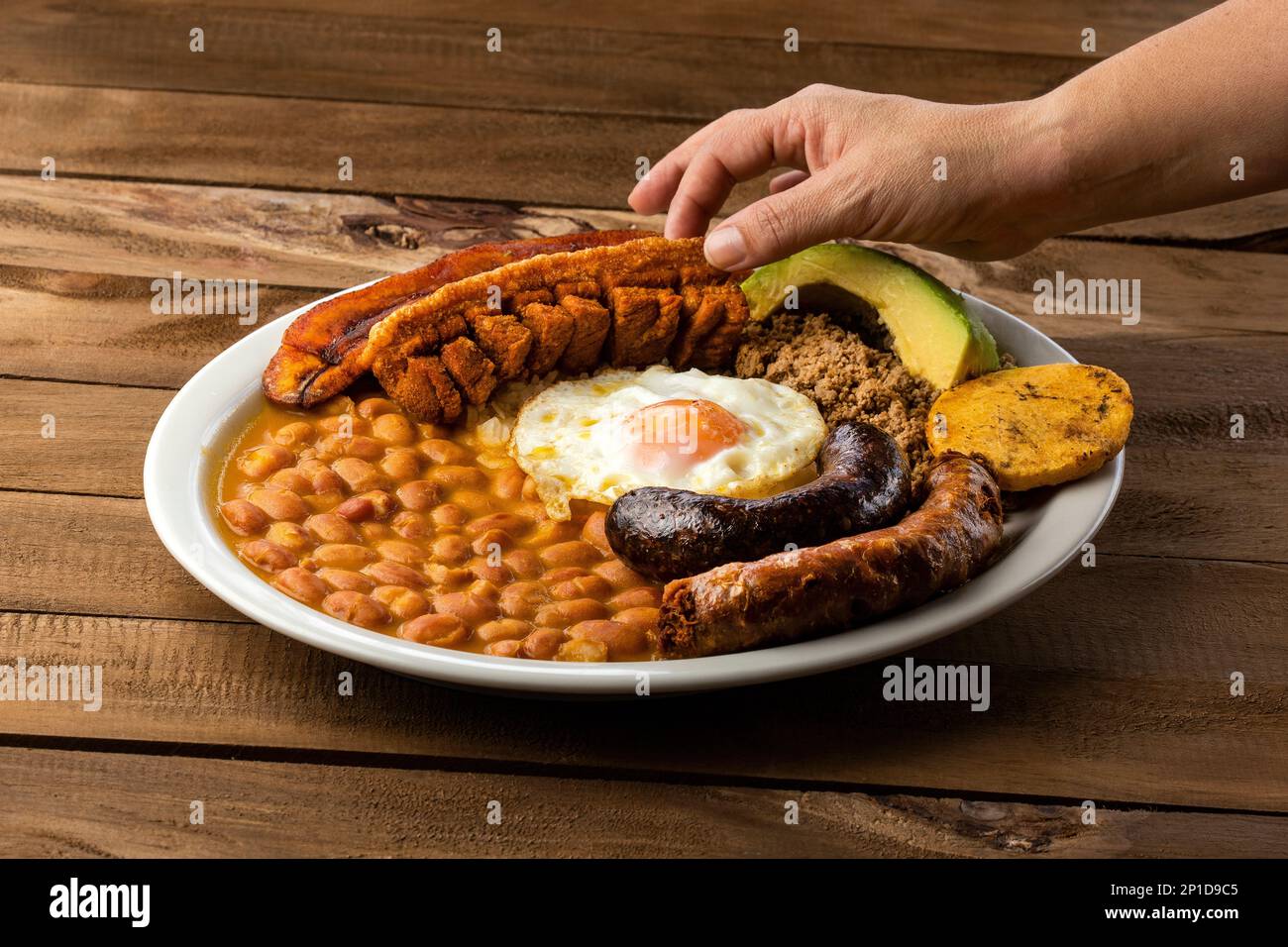 Bandeja paisa, typical Colombian main dish - Gastronomy of Antioquia ...