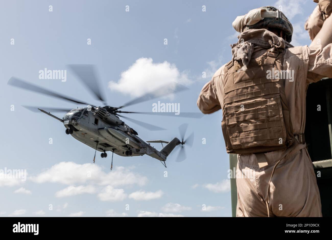 U.S. Marine Corps Lance Cpl. Lance Stewart, a landing support ...