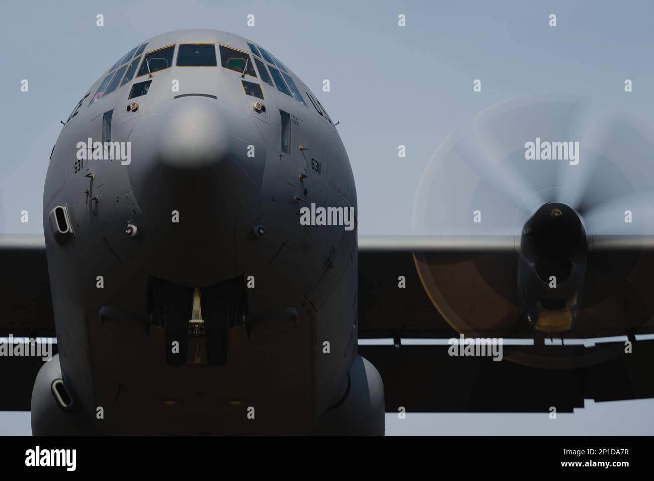 A C-130J Super Hercules aircraft assigned to the 19th Airlift Wing ...