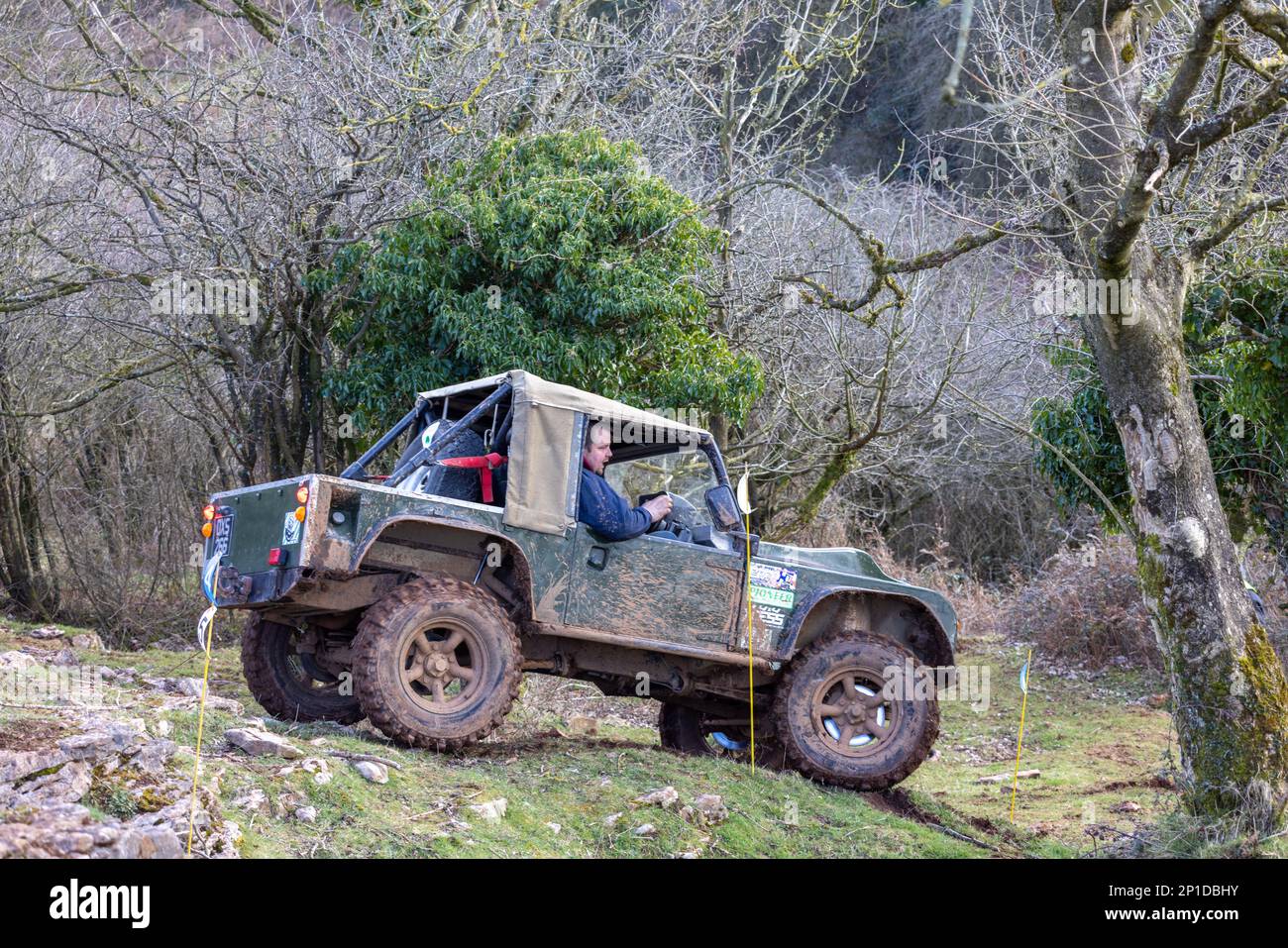 February 2023 - Land Rover Defender 90 taking part in an ADWC off road ...