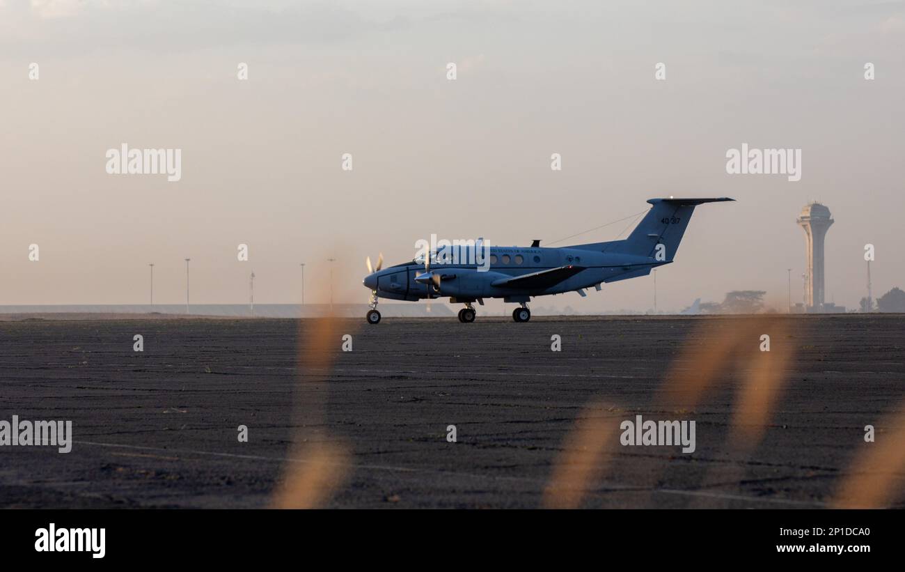 A U.S. Army Reserve C-12 Huron, assigned to the 2-228th Fixed Wing ...
