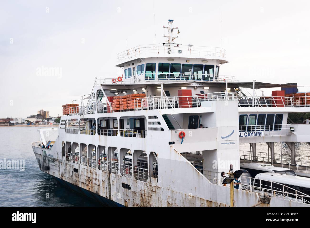 Salvador, Bahia, Brazil - September 09, 2022: Ferry boat docked at the ...