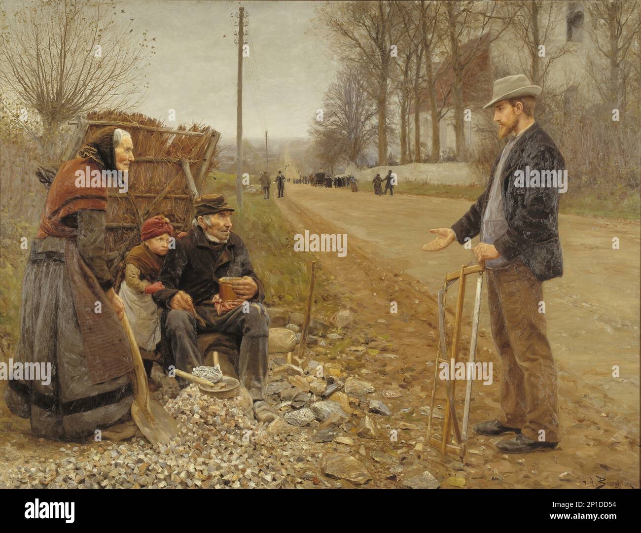 People by a Road, 1893 Stock Photo - Alamy