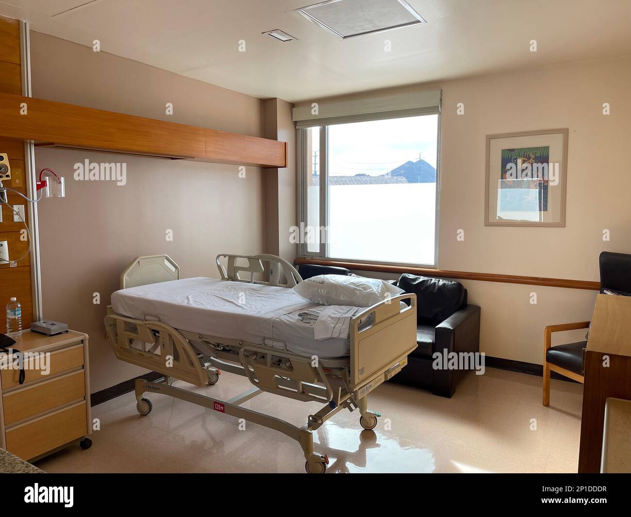 Hospital room for patients at the Hospital CIMA in Hermosillo in Mexico ...