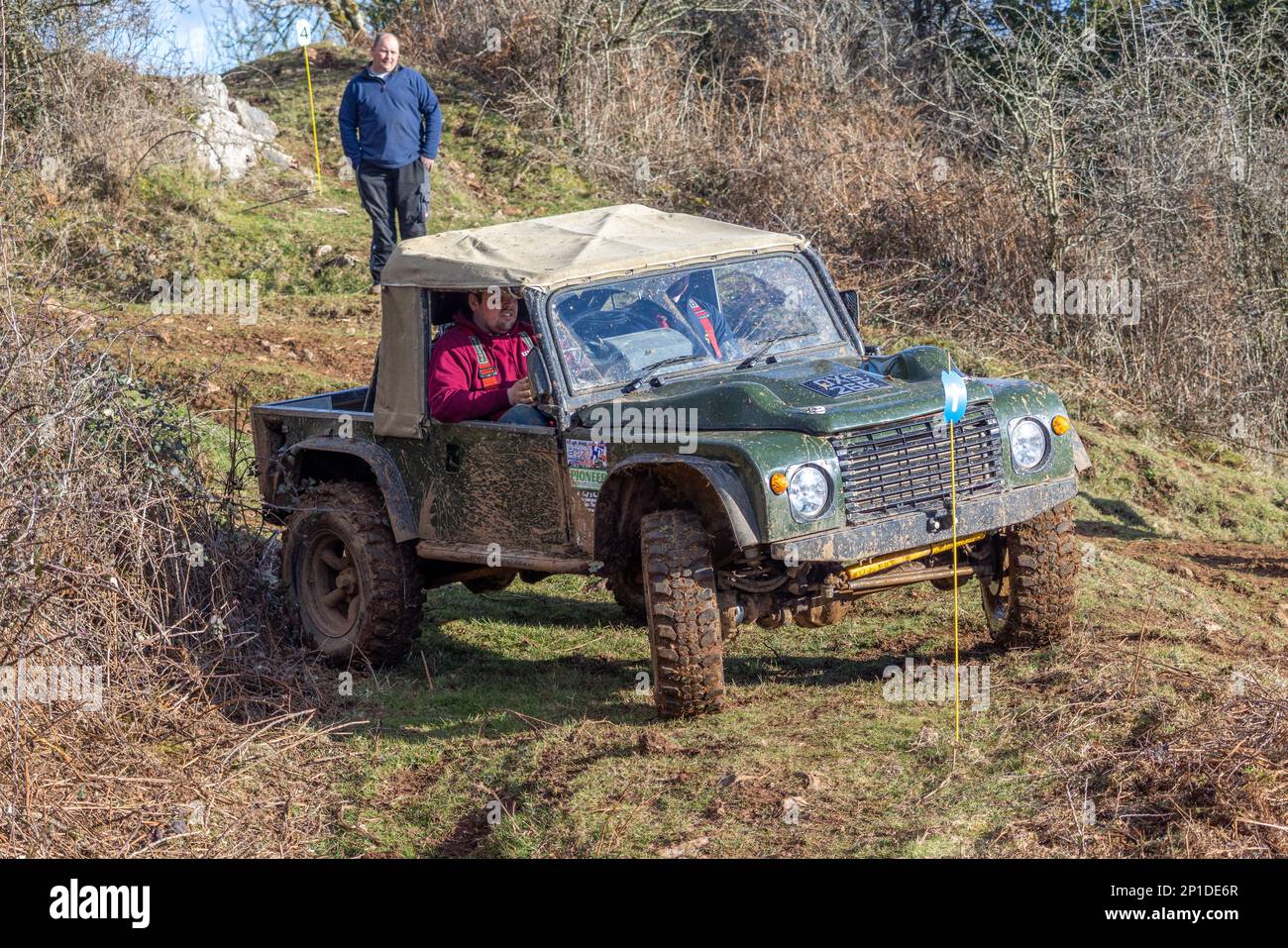 February 2023 - Land Rover Defender 90 taking part in an ADWC off road ...