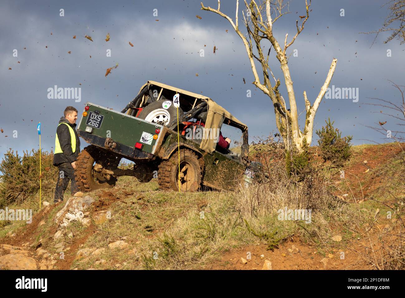 February 2023 - Land Rover Defender 90 taking part in an ADWC off road ...