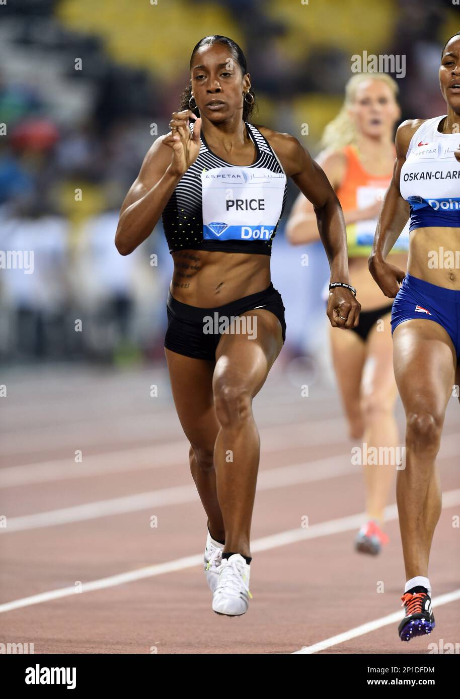 Chanelle Price (USA) places sixth in the women's 800m in 2:01.05 during ...