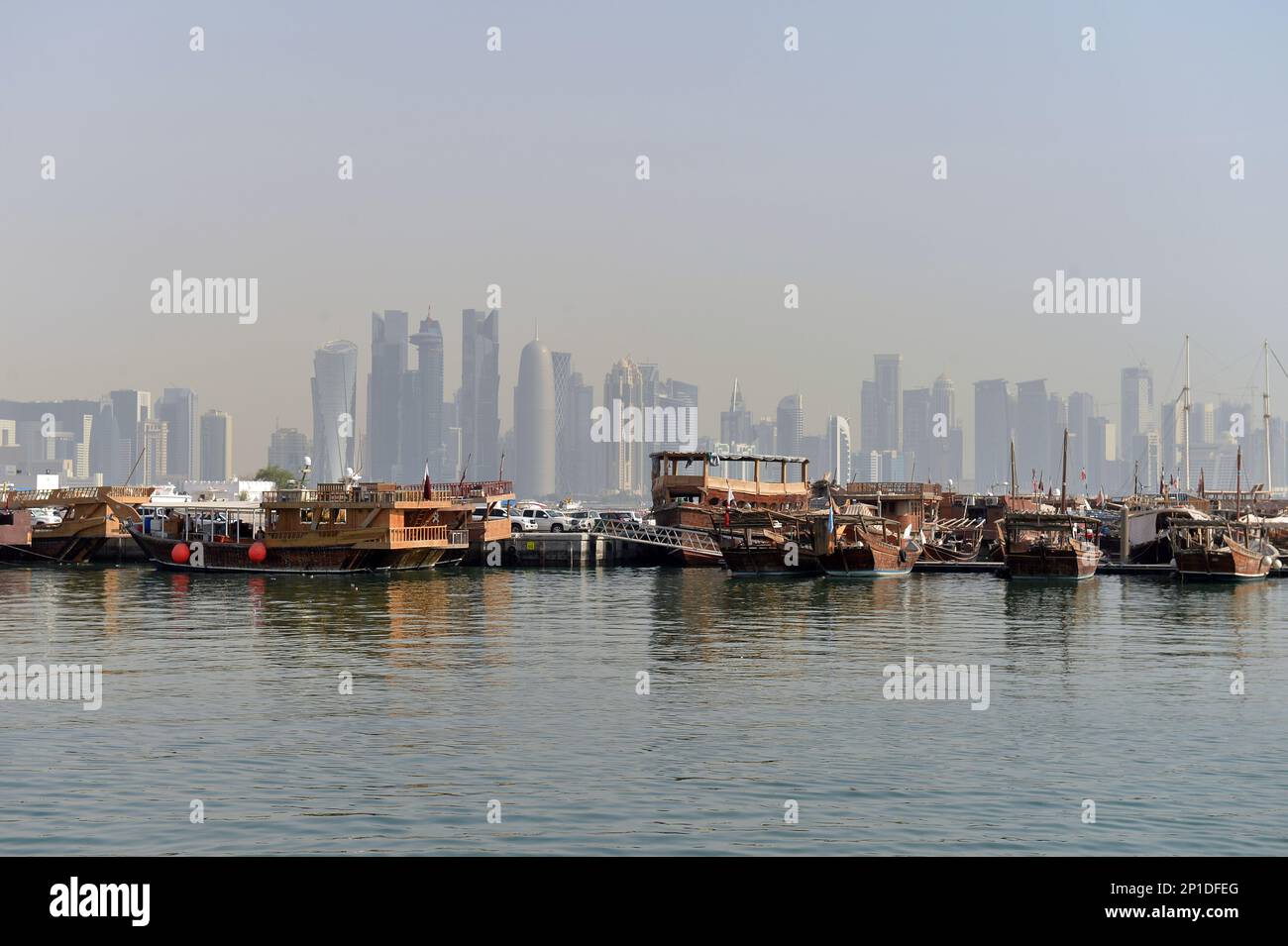 General view of the Doha, Qatar west bay skyline on Friday, May 6, 2016 ...