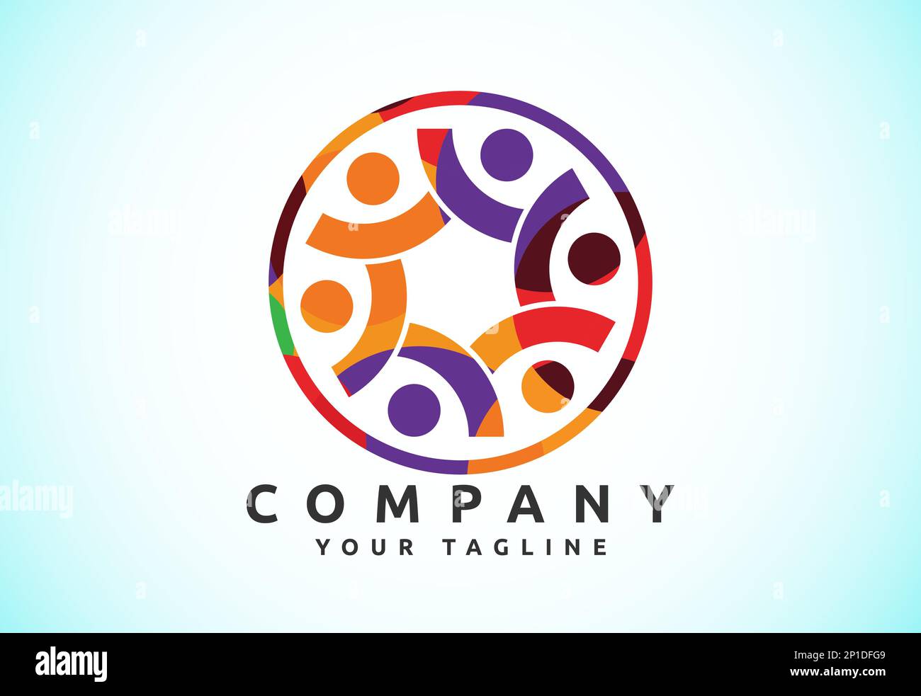 Connect People Logo Template, Social media network people logo Stock ...