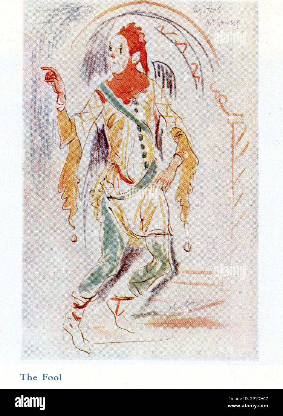Costume design by ROGER FURSE for ALEC GUINNESS as The Fool in KING ...