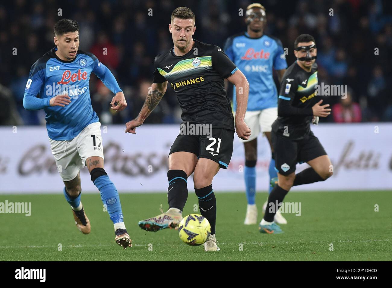 Naples, Italy. 03rd Mar, 2023. Miloncovic Savic os SS Lazio competes ...