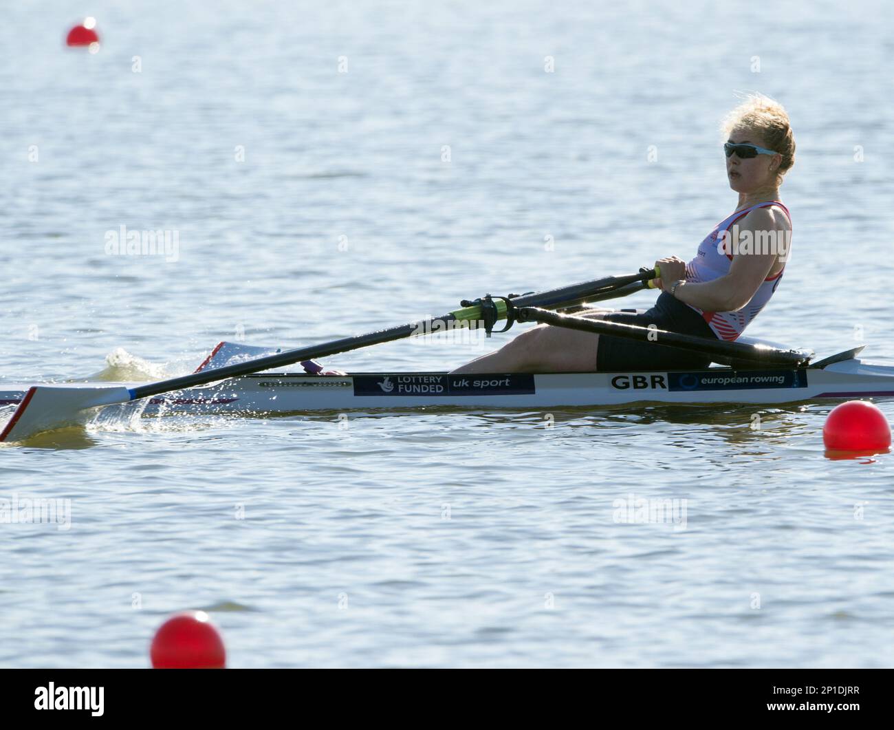 Mathilda Hodgkins-Byrne of Britain is on her way to win the B final of ...
