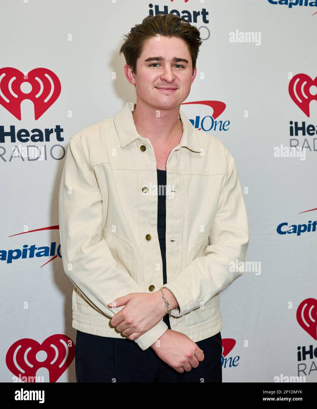 PHILADELPHIA, PA, USA - DECEMBER 12, 2022: Nicky Youre poses at Q102's ...