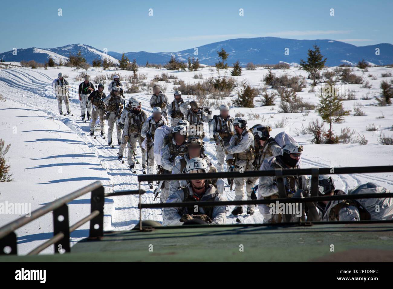 10th Special Forces Group (Airborne) Special Forces practice skijoring ...
