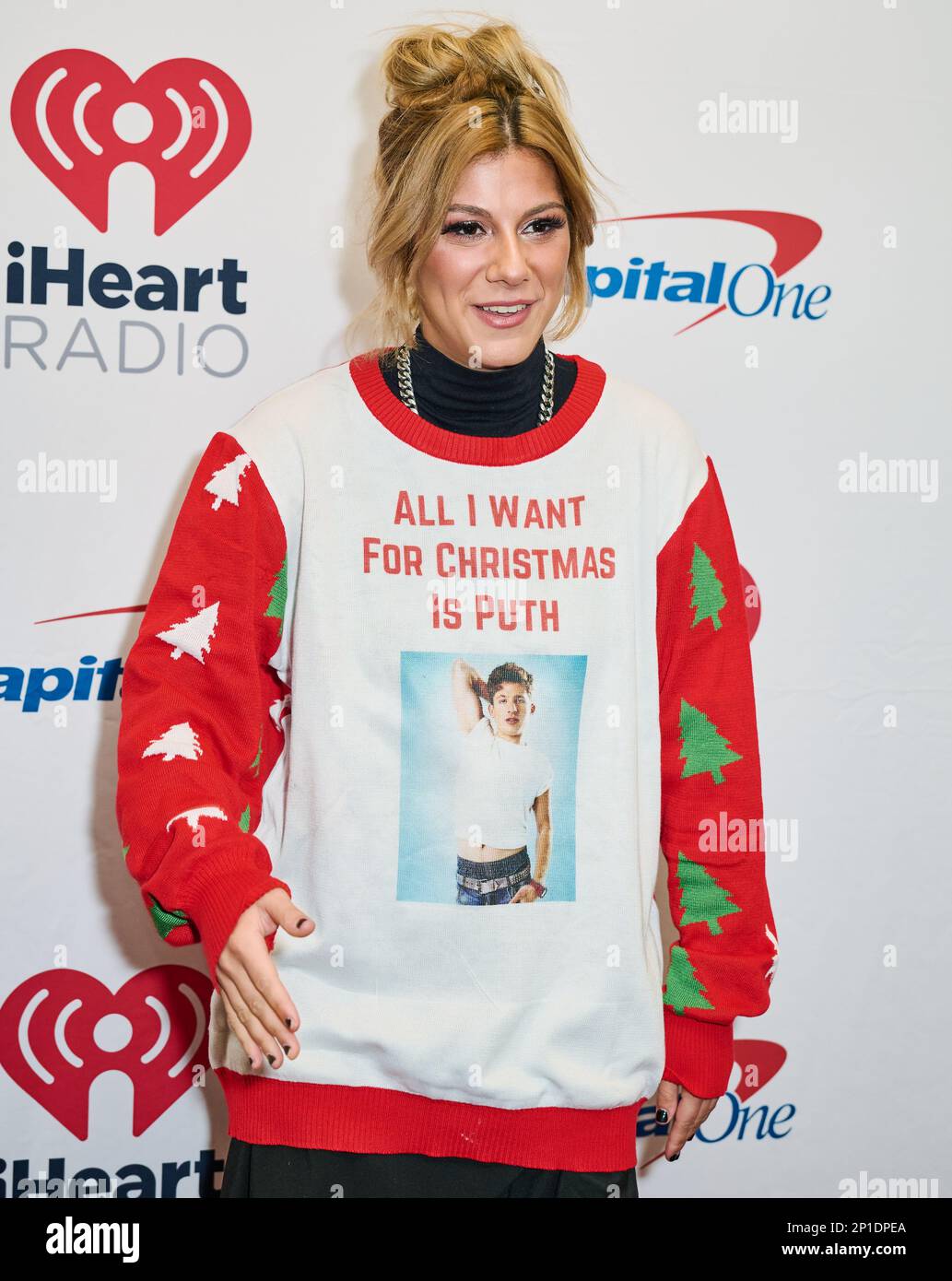 PHILADELPHIA, PA, USA - DECEMBER 12, 2022: Jax poses at Q102's ...