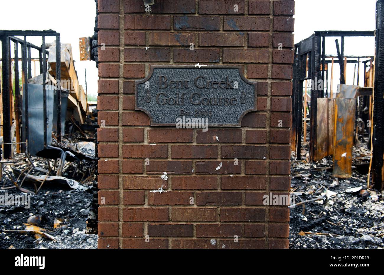 The remains of Bent Creek Golf Course Wednesday afternoon. The course's ...