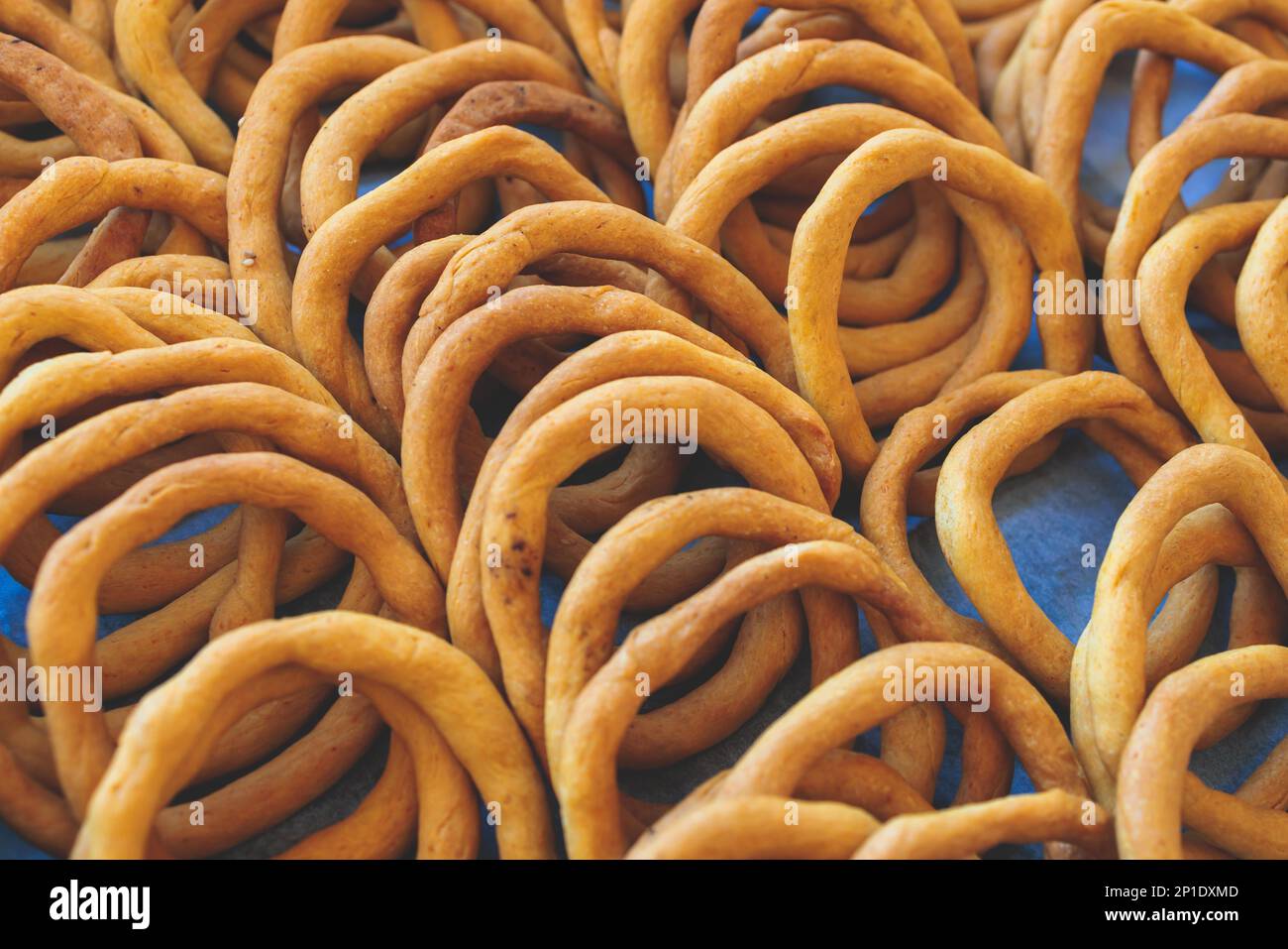 Traditional greek sesame bread rings snack pastry, Koulouri ...