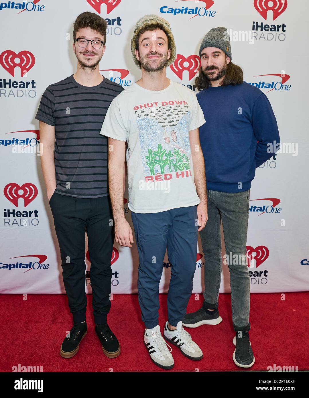PHILADELPHIA, PA, USA - DECEMBER 12, 2022: AJR pose at Q102's ...