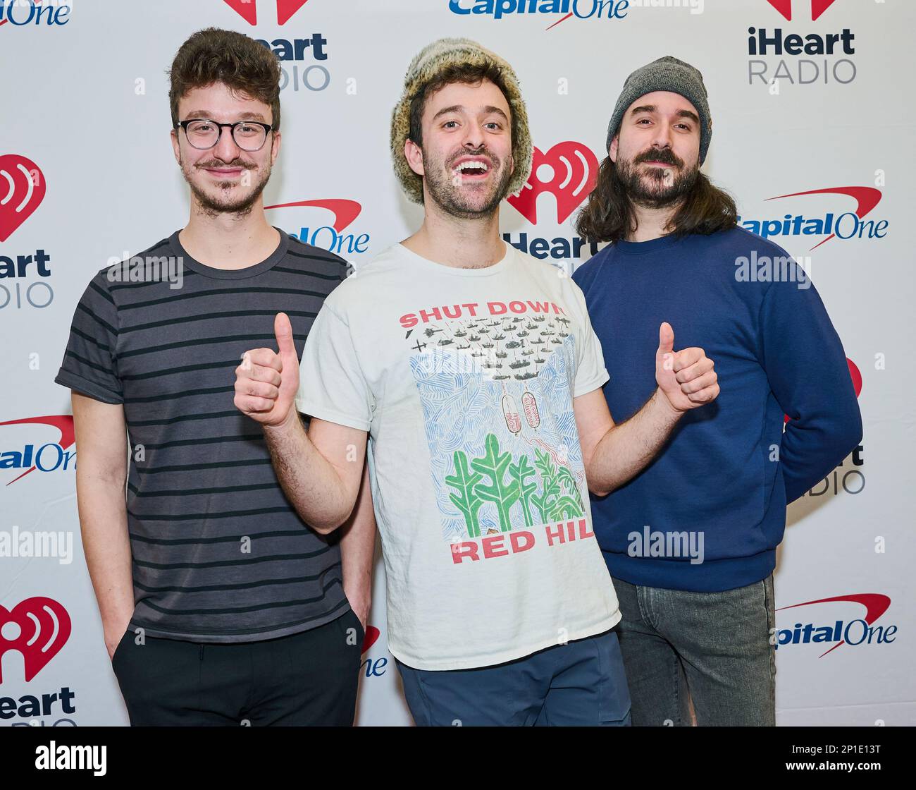 PHILADELPHIA, PA, USA - DECEMBER 12, 2022: AJR pose at Q102's ...