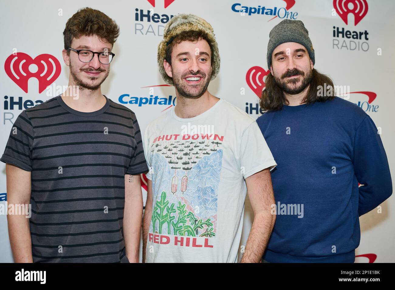 PHILADELPHIA, PA, USA - DECEMBER 12, 2022: AJR pose at Q102's ...