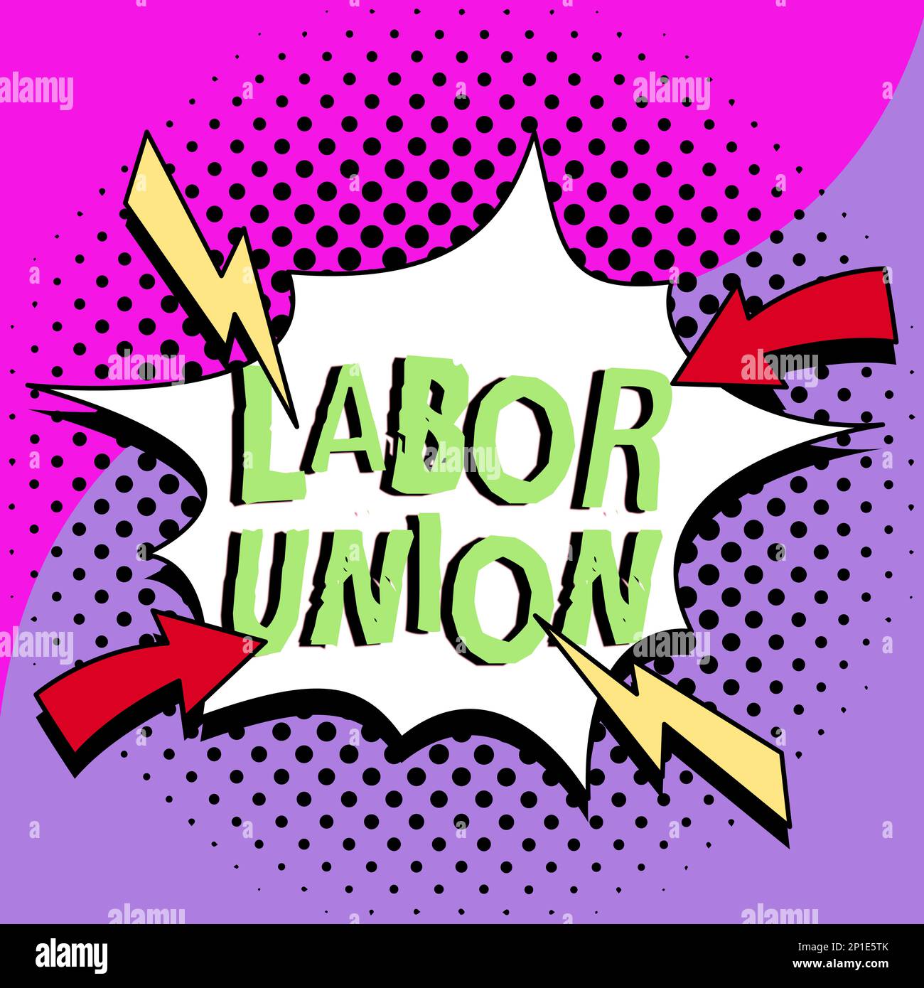 Sign displaying Labor Union. Word for rules relating to rights and ...