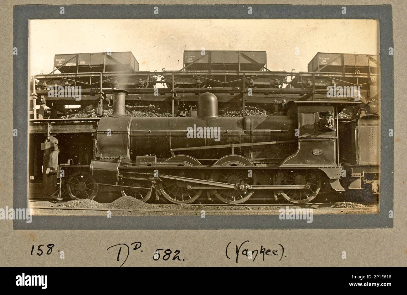 Page of historical photos of steam locomotives Stock Photo - Alamy
