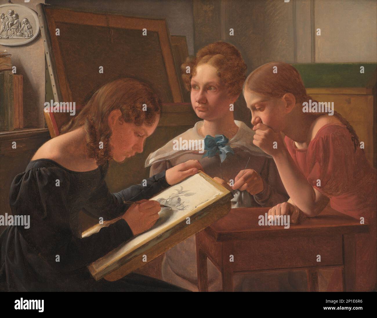 Three Young Girls. The Artist's Sisters: Alvilde, Ida and Henriette ...