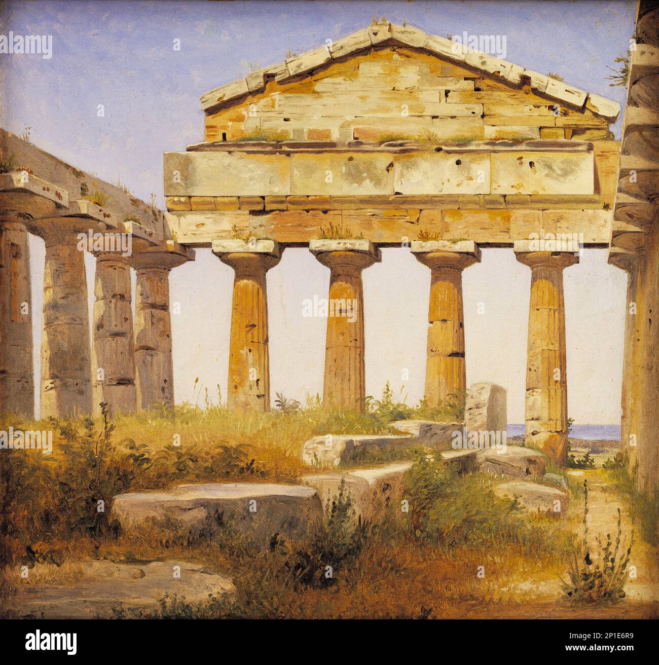 The Temple of Athena in Paestum;Formerly known as the Ceres Temple in ...