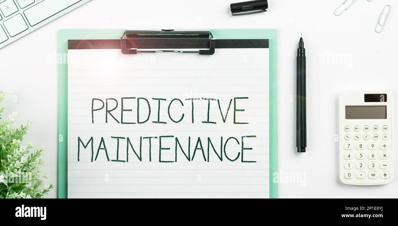 Text sign showing Predictive Maintenance. Business overview Predict ...