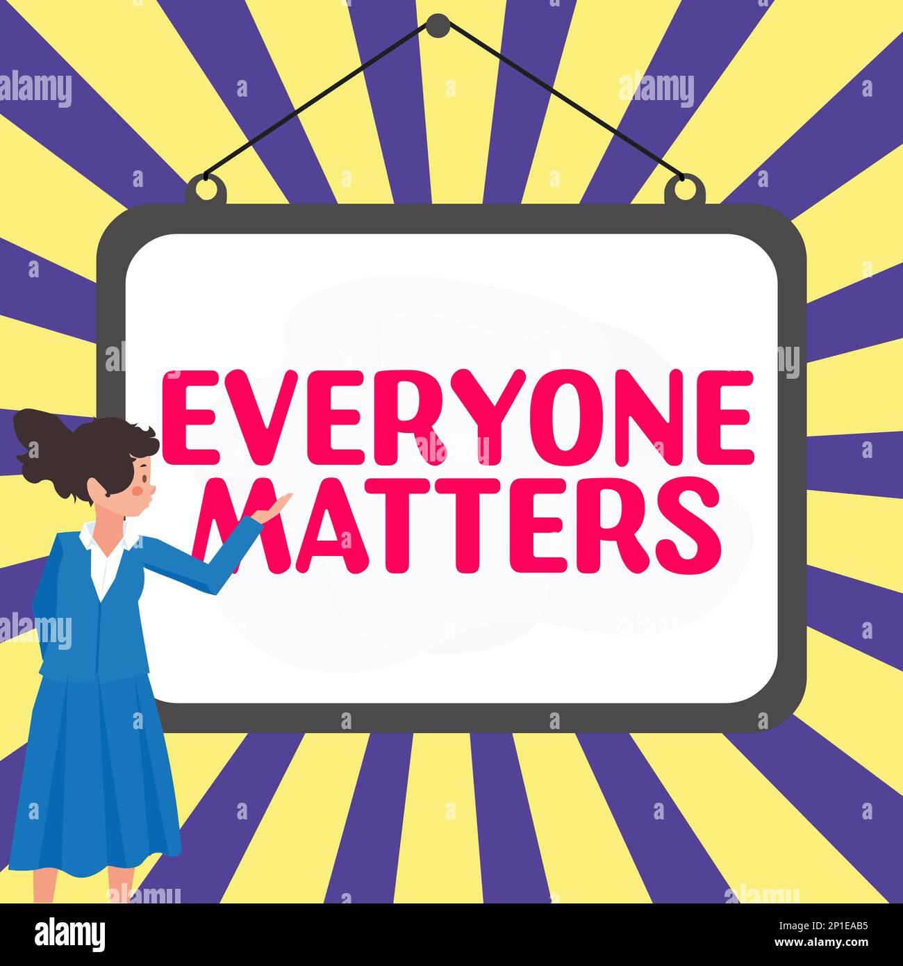 Hand writing sign Everyone Matters. Internet Concept all the people ...