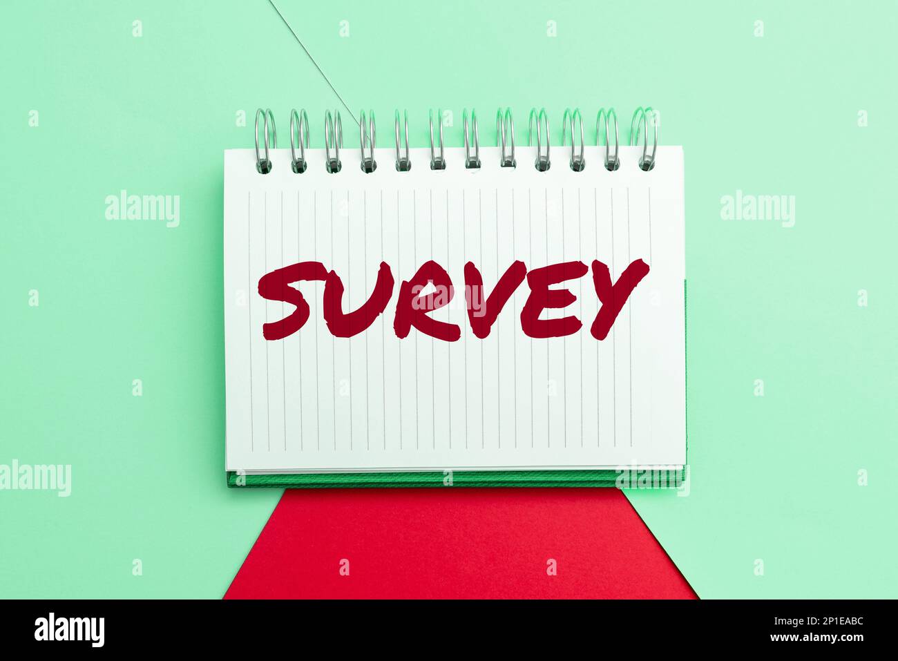 Sign displaying Survey. Word Written on look closely at or examine ...