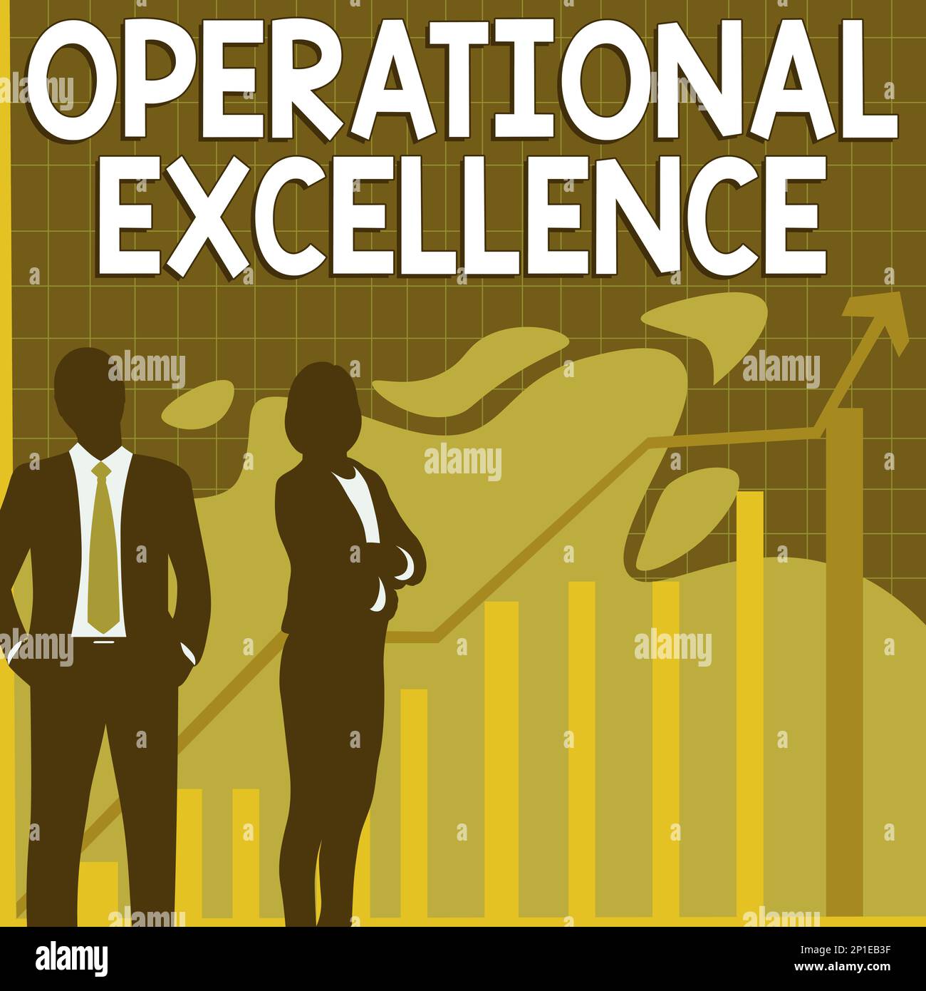 Conceptual display Operational Excellence. Business approach software ...