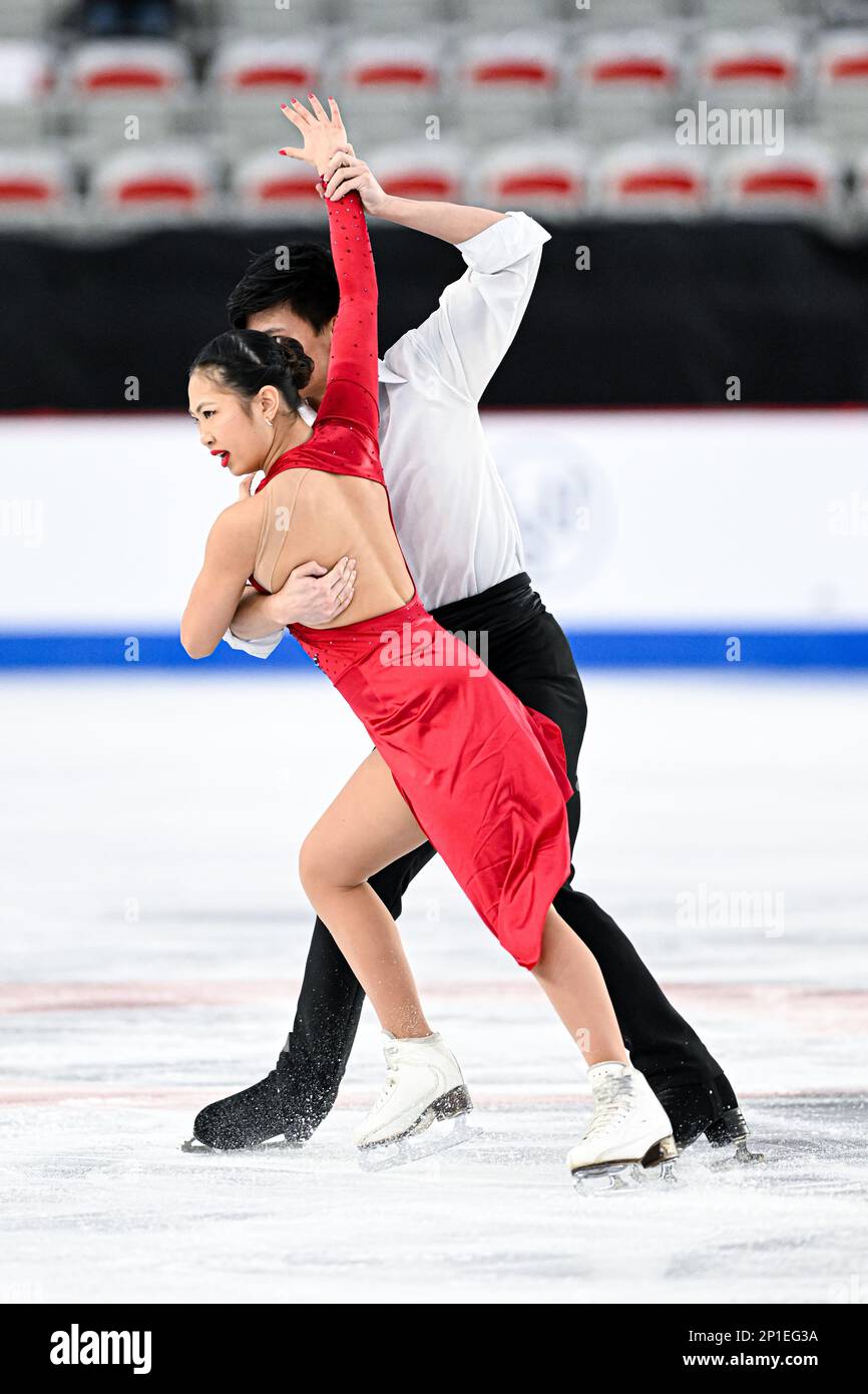 Hailey YU & Brendan GIANG (CAN), during Junior Ice Dance Rhythm Dance ...